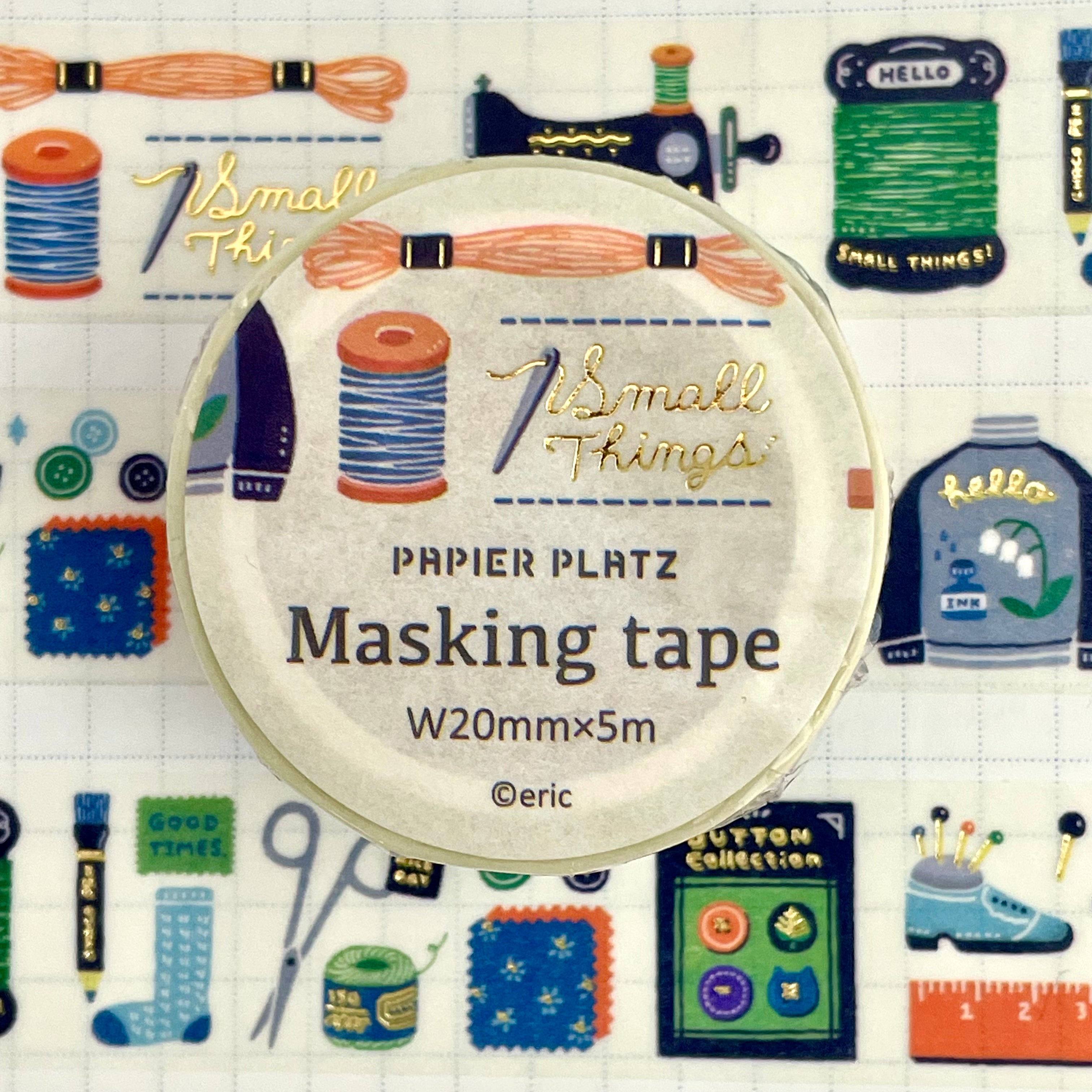 Papier Platz x Eric Hello Small Things! Washi Tapes - Sewing – Shokakko