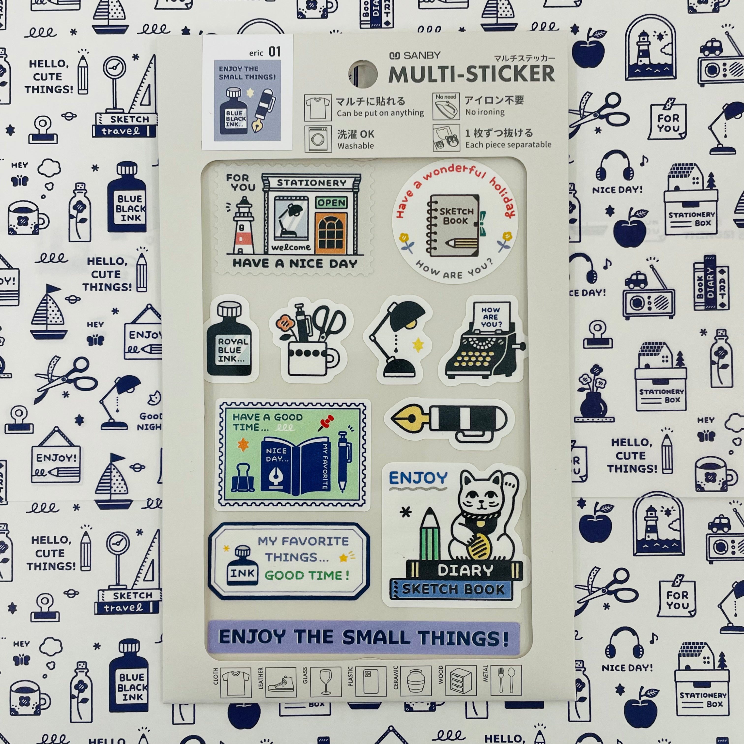 Sanby x Eric Hello Small Things! Multi-Sticker - Enjoy – Shokakko
