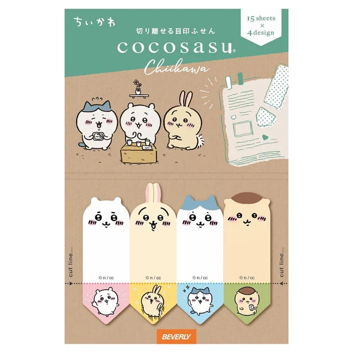 Chiikawa x Beverly Cocosasu Sticky Note Page Markers - Face – Shokakko