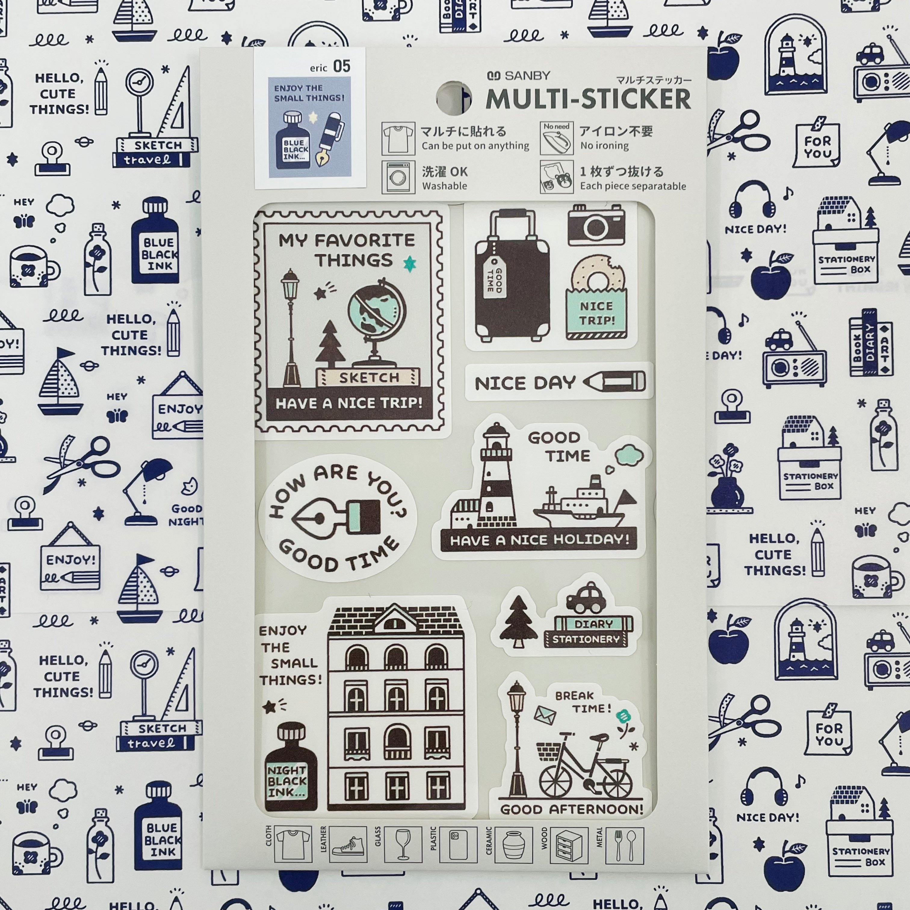 Sanby x Eric Hello Small Things! Multi-Sticker - Have Fun! – Shokakko