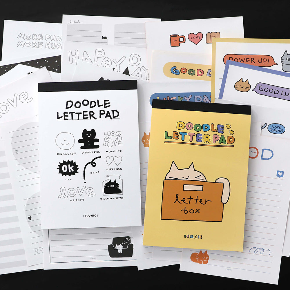 Iconic Doodle B5 Lined Letter Pads – Shokakko