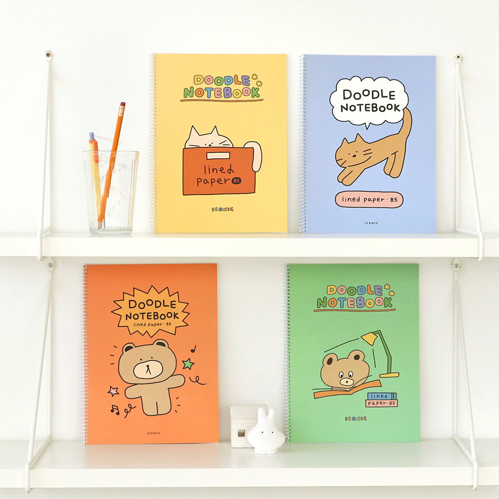 Iconic Doodle B5 Lined Notebooks – Shokakko