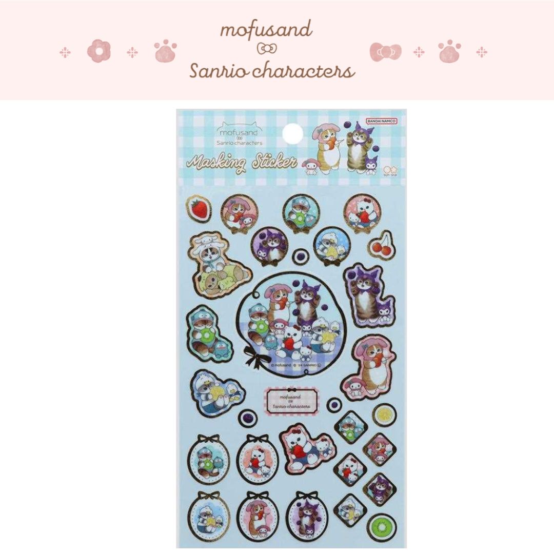 Sun-Star Mofusand x Sanrio Characters Masking Sticker – Shokakko
