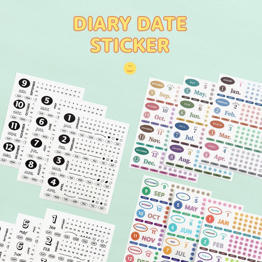 Iconic Diary Date Sticker – Shokakko